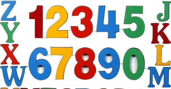 English Alpphabets And Numbers Chart Ver. 2