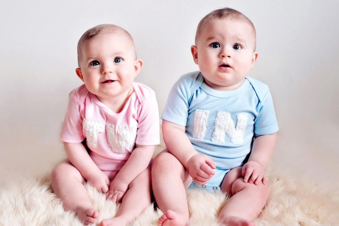 Cute Smiling Twin Babies