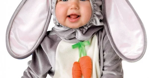 Child's Love - Cute Baby In A Rabbit Dress