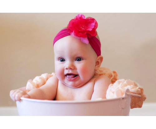 Child's Love - Cute Baby In A Bucket - Baby Posters | OshiPrint.in