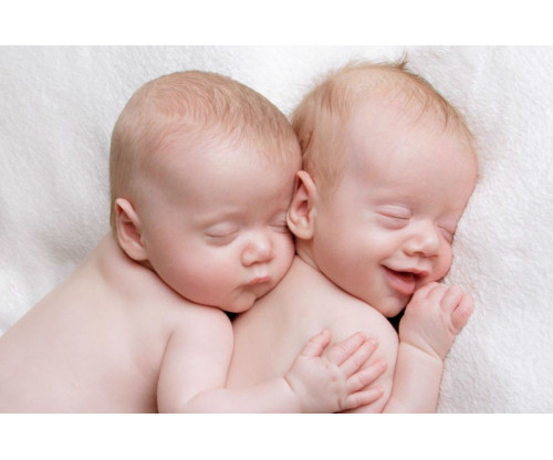 Child's Love - Smiling Twins - Baby Posters | OshiPrint.in