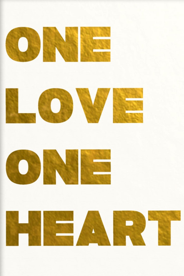 One Love One Heart - Motivational | OshiPrint.in